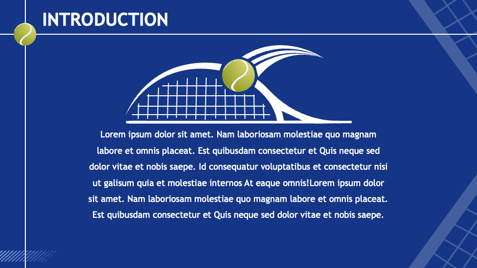 Free Tennis Presentation Theme for Google Slides and PowerPoint