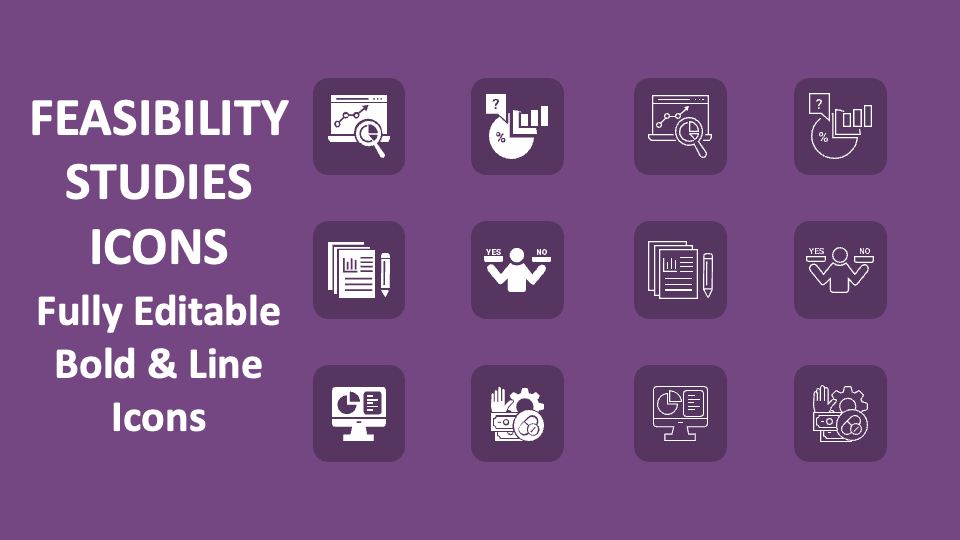 Feasibility Studies Icons for Google Slides and PowerPoint