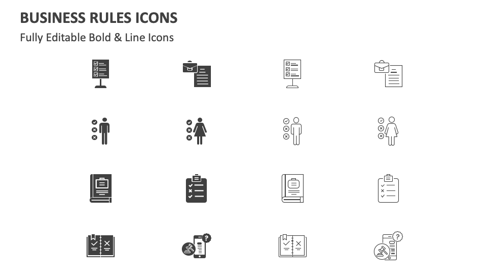 Business Rules Icons for Google Slides and PowerPoint
