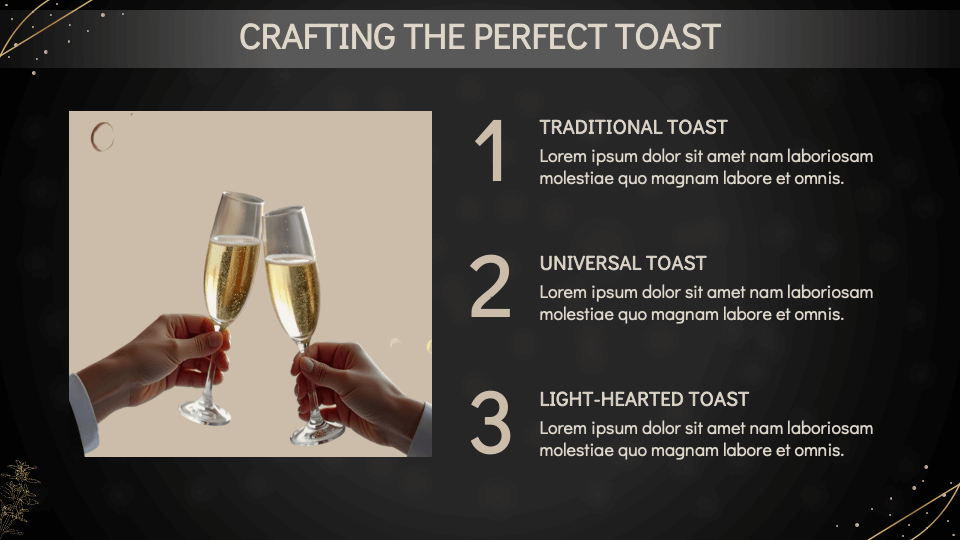 Champagne Toast Presentation Theme for Google Slides and PowerPoint ...