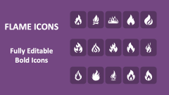 Flame Icons for Google Slides and PowerPoint