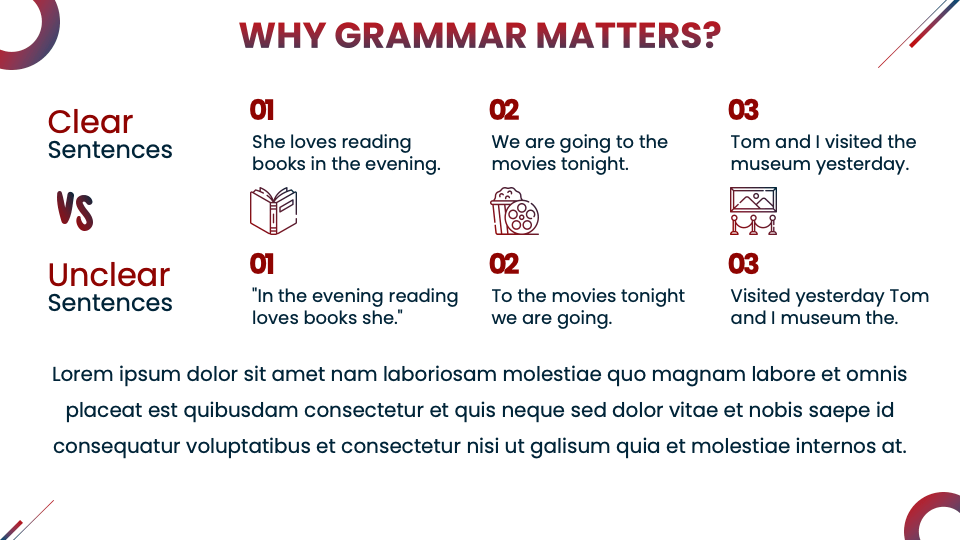 Free - Grammar Lesson Template for Google Slides and PowerPoint - PPT ...