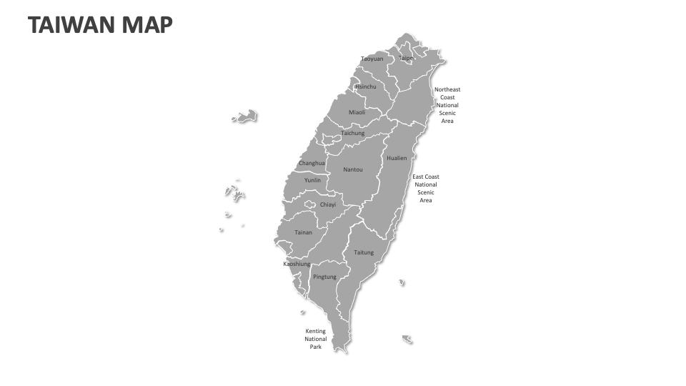 Taiwan Map for Google Slides and PowerPoint - PPT Slides
