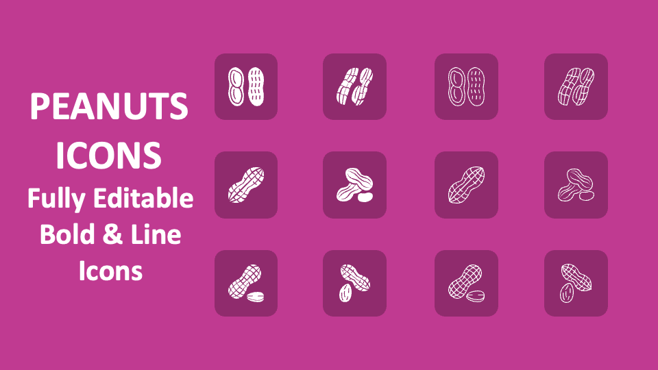 Peanuts Icons for Google Slides and PowerPoint