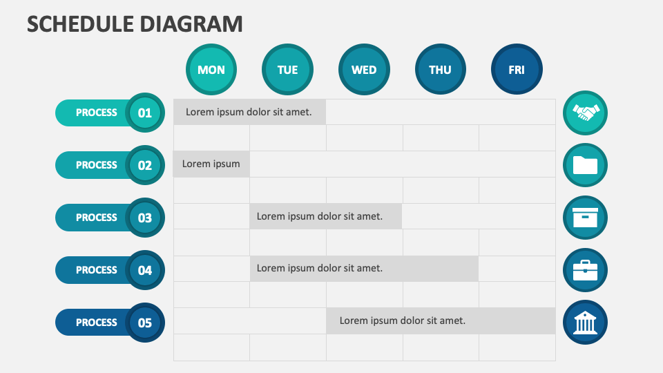 Schedule Diagram Template for PowerPoint and Google Slides - PPT Slides