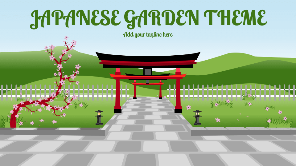 Japanese Garden Presentation Theme for PowerPoint and Google Slides ...