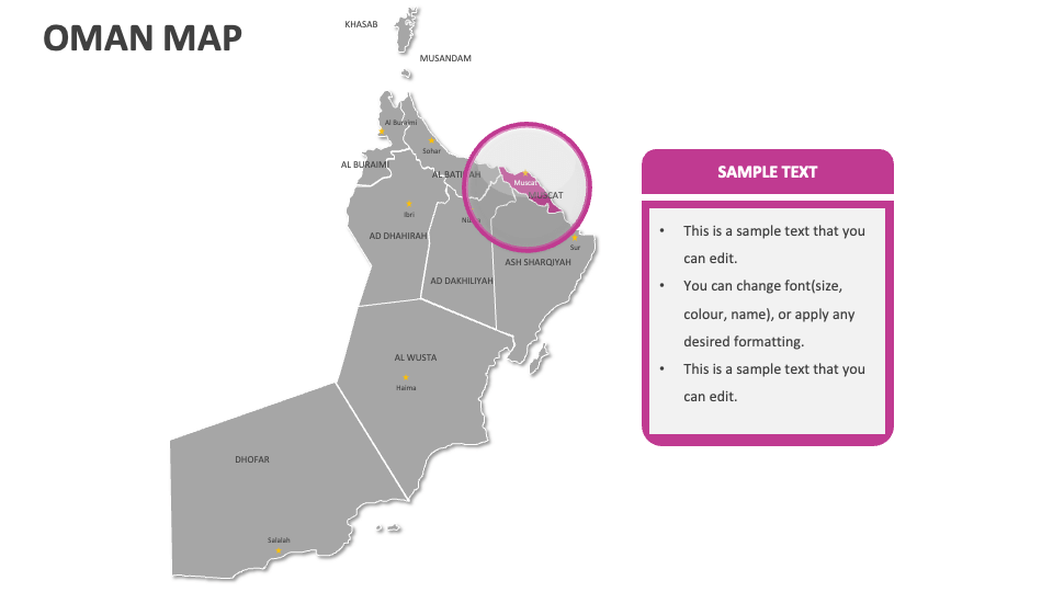Oman Map for Google Slides and PowerPoint - PPT Slides