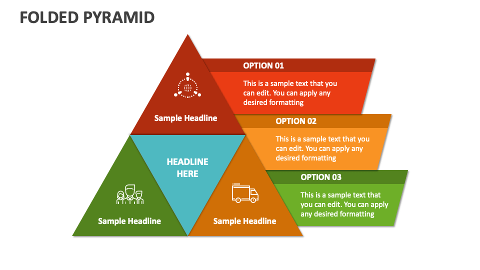 Folded Pyramid PowerPoint and Google Slides Template - PPT Slides