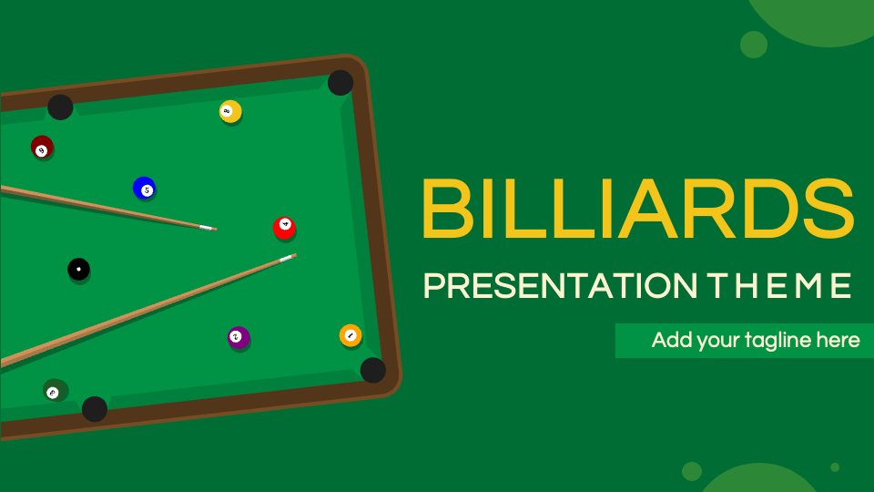 Free Billiards Theme for Google Slides and PowerPoint