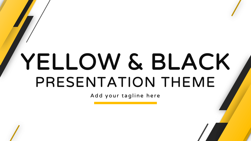 Yellow and Black Presentation Theme for Google Slides and PowerPoint ...