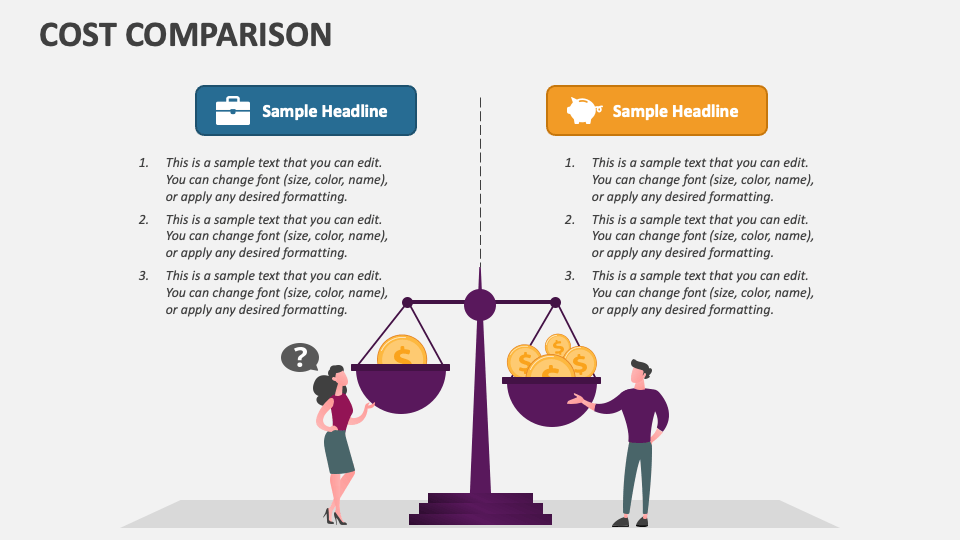Cost Comparison PowerPoint and Google Slides Template - PPT Slides