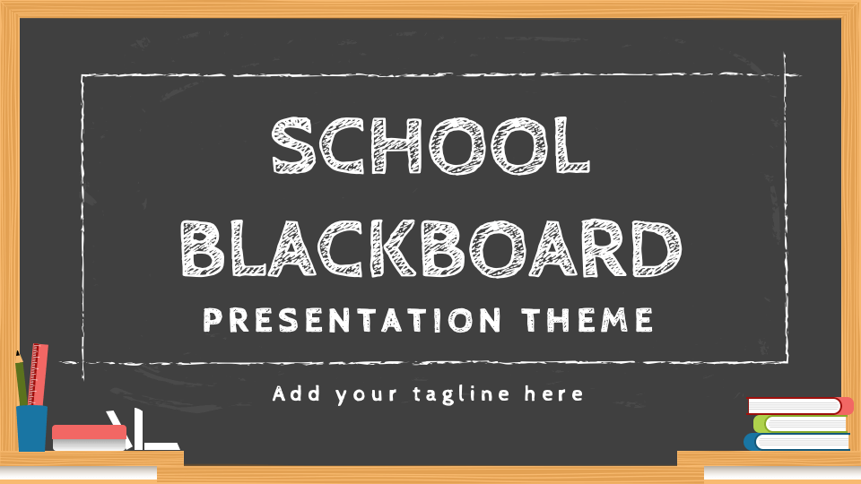 Free School Blackboard Presentation Theme for Google Slides and PowerPoint