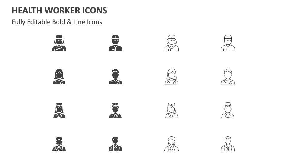 Health Worker Icons for Google Slides and PowerPoint