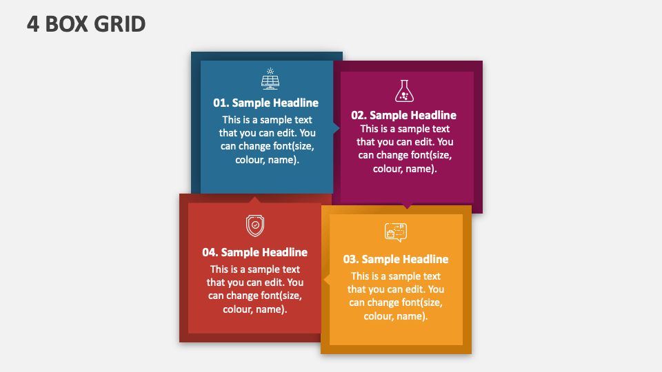 4 Box Grid PowerPoint and Google Slides Template - PPT Slides