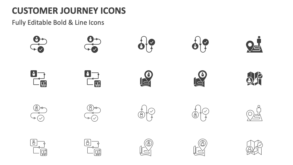 Customer Journey Icons for Google Slides and PowerPoint