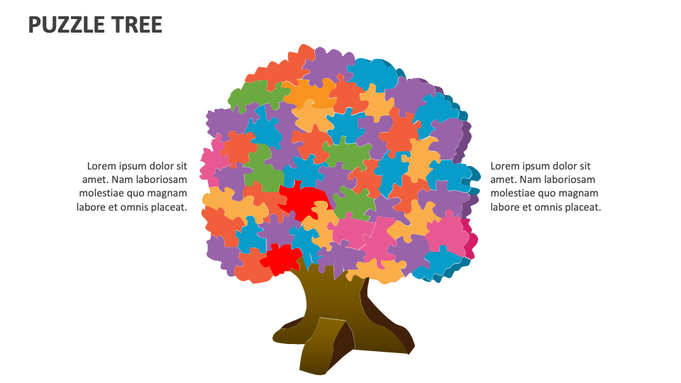 Puzzle Tree Template for PowerPoint and Google Slides - PPT Slides