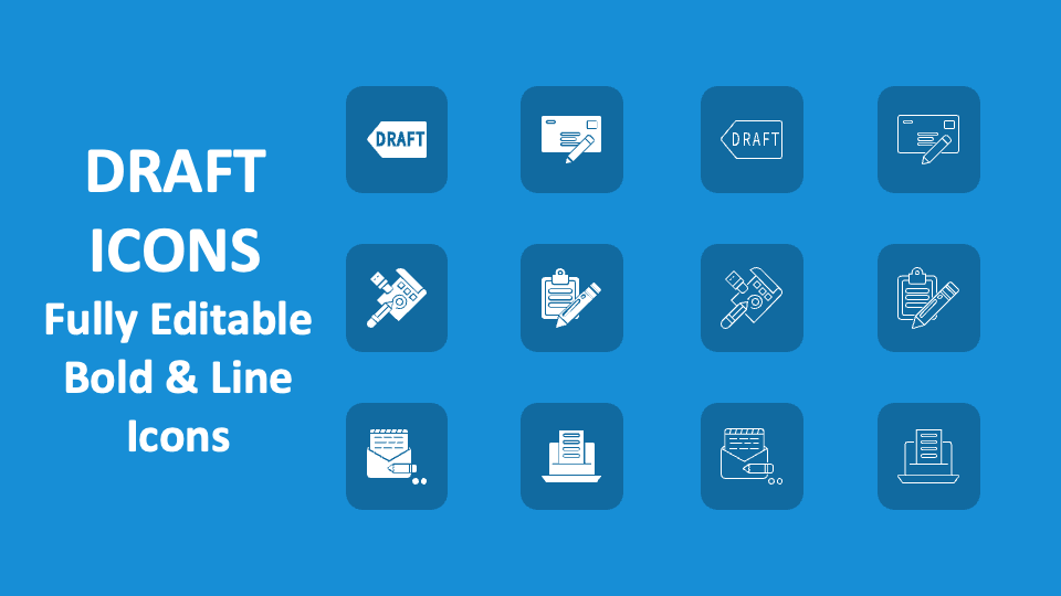 Draft Icons for Google Slides and PowerPoint