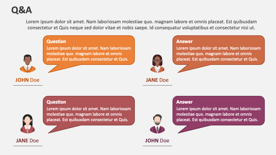Q&A Slides for Google Slides and PowerPoint - PPT Slides
