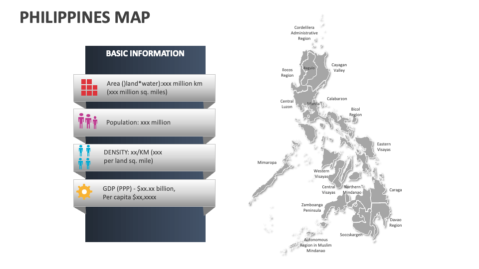 Philippines Map Philippine Map Map Powerpoint