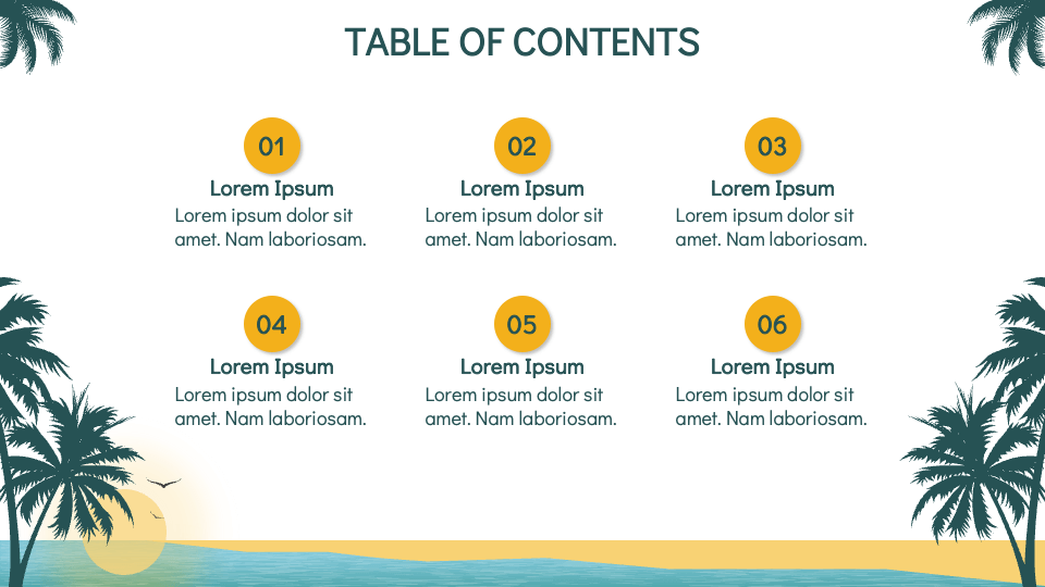 Free Beach Sunset Theme for Google Slides and PowerPoint