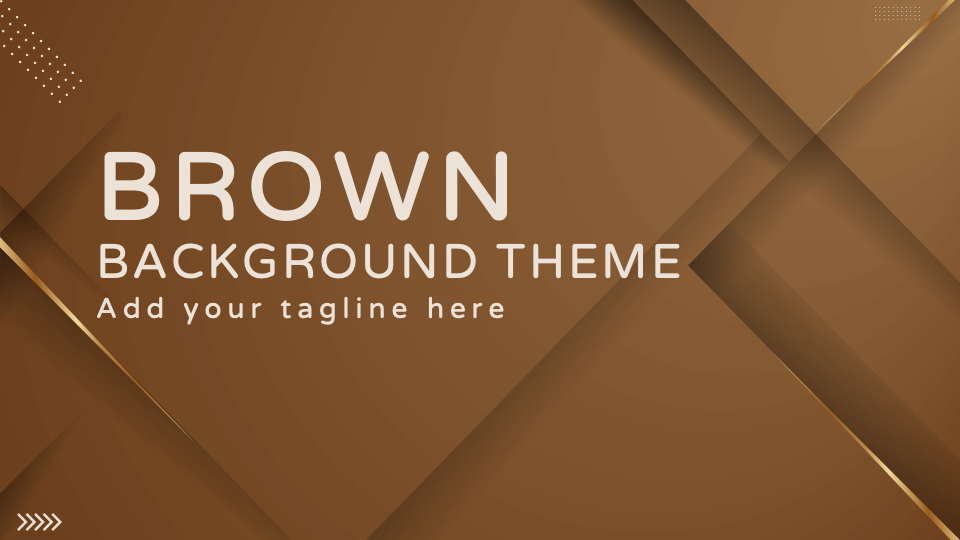 Brown Background Theme for Google Slides and PowerPoint