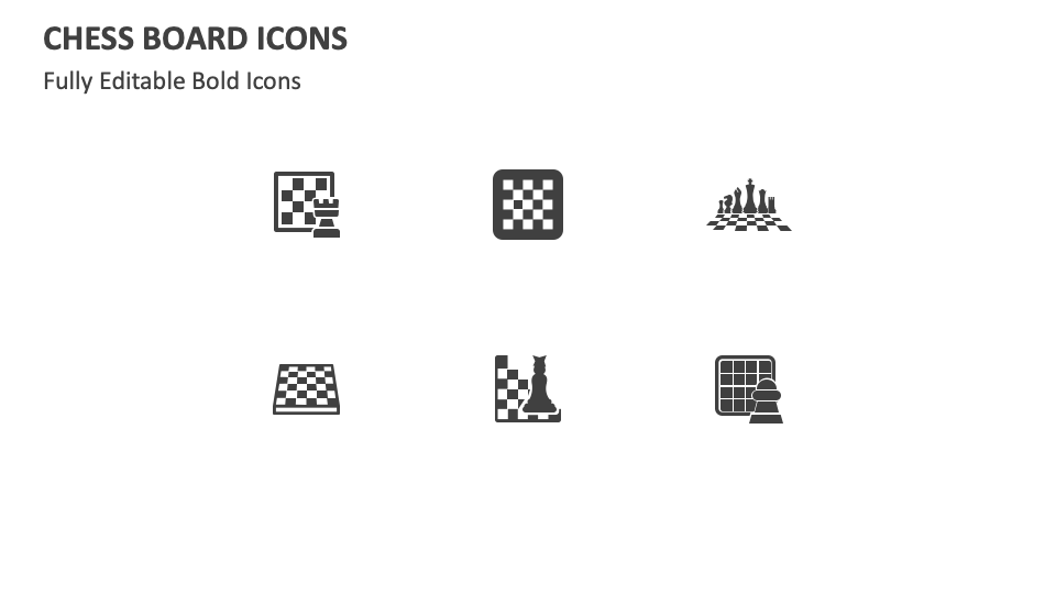 Chess Board Icons for Google Slides and PowerPoint