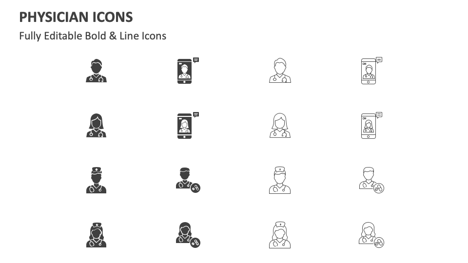 Physician Icons for Google Slides and PowerPoint