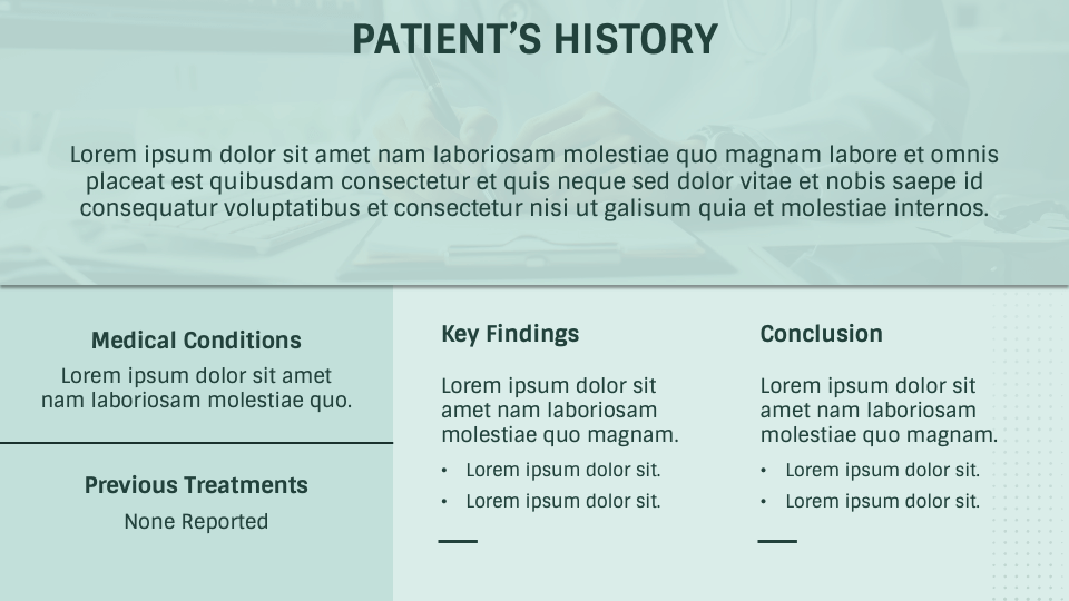 Free Patient Case Study Presentation for Google Slides and PowerPoint