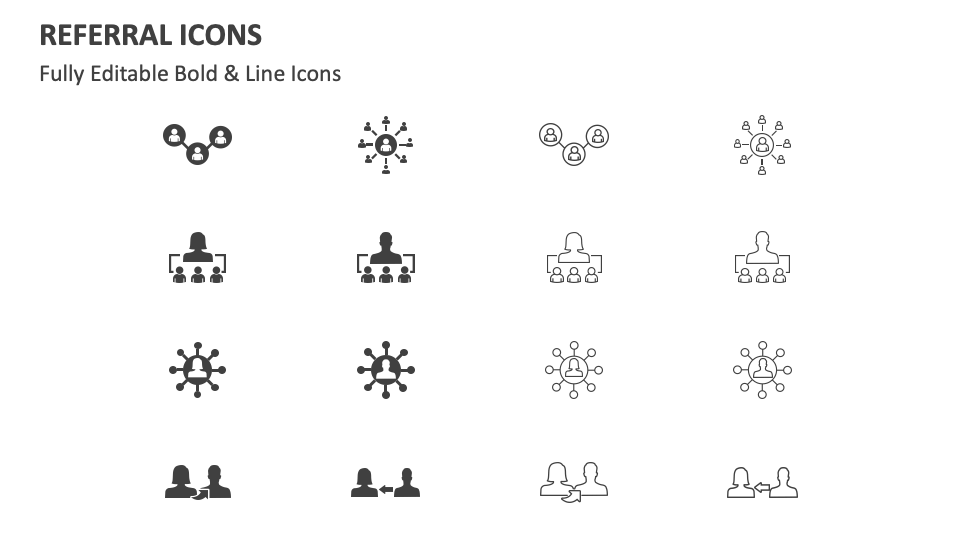 Referral Icons for Google Slides and PowerPoint