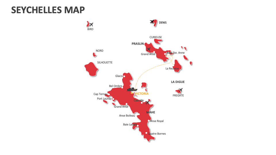 Seychelles Map for Google Slides and PowerPoint - PPT Slides