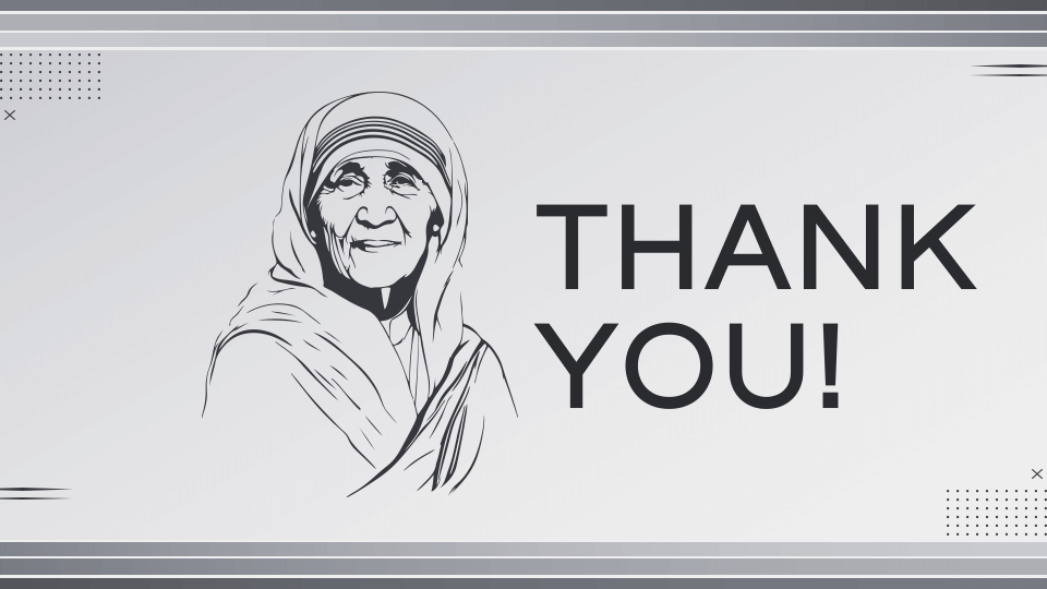 Free Mother Teresa Presentation for Google Slides and PowerPoint