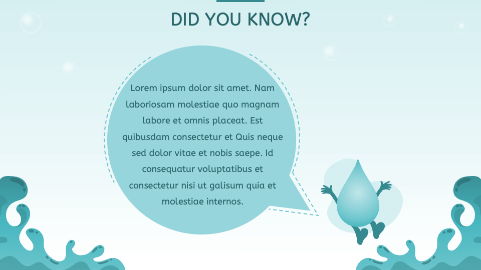 Free Water Presentation Theme for Google Slides and PowerPoint