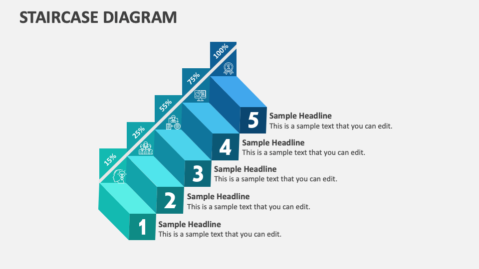 Staircase Diagram PowerPoint and Google Slides Template - PPT Slides