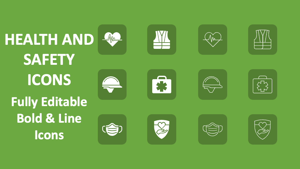 Health and Safety Icons for Google Slides and PowerPoint