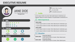 Executive Resume Template for Google Slides and PowerPoint - PPT Slides