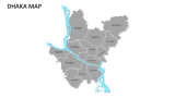 Dhaka Map for Google Slides and PowerPoint - PPT Slides