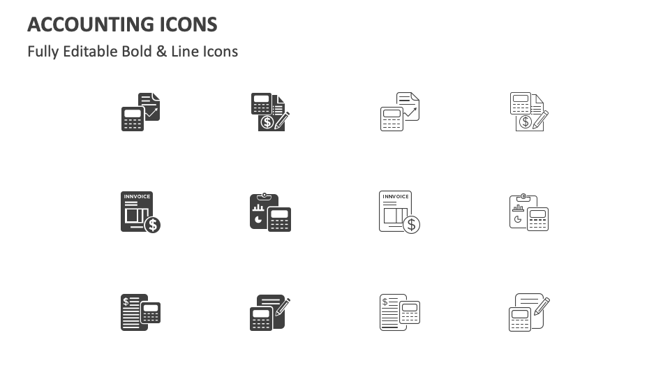 Accounting Icons for Google Slides and PowerPoint