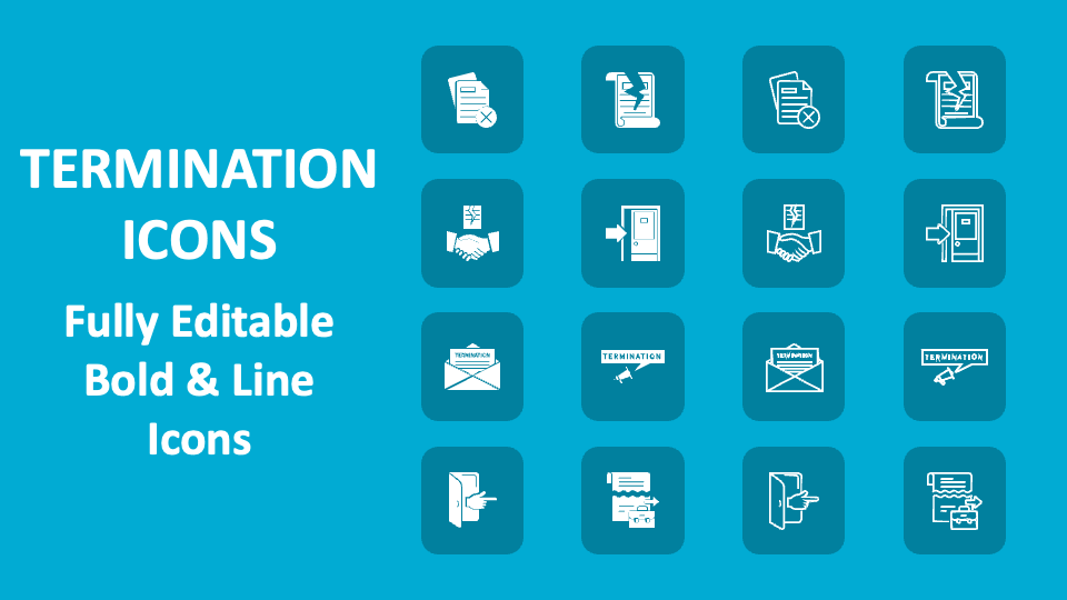 Termination Icons for Google Slides and PowerPoint