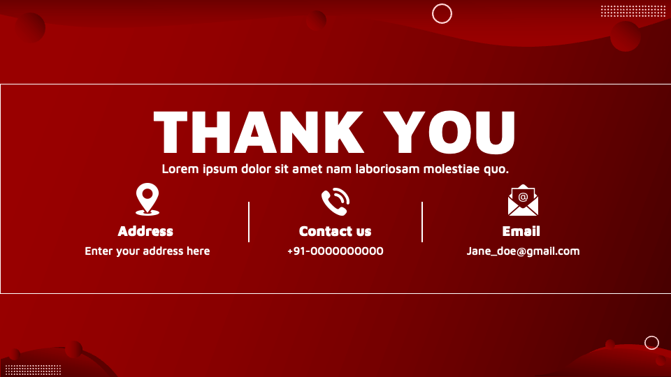 Minimal Red Presentation for Google Slides and PowerPoint