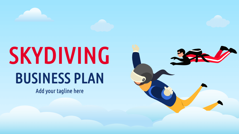 Skydiving Business Plan PowerPoint and Google Slides Template - PPT Slides