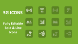 5G Icons for Google Slides and PowerPoint