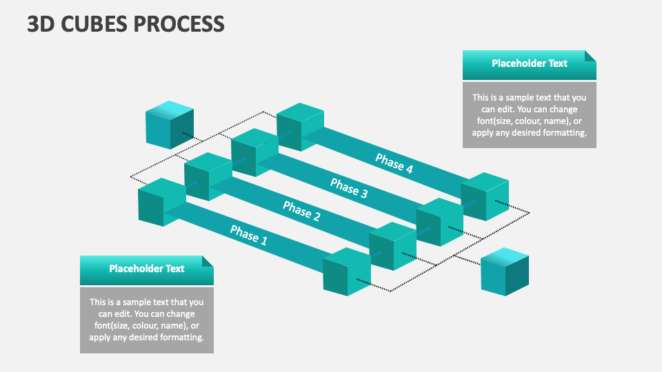 3D Cubes Process Template for PowerPoint and Google Slides - PPT Slides