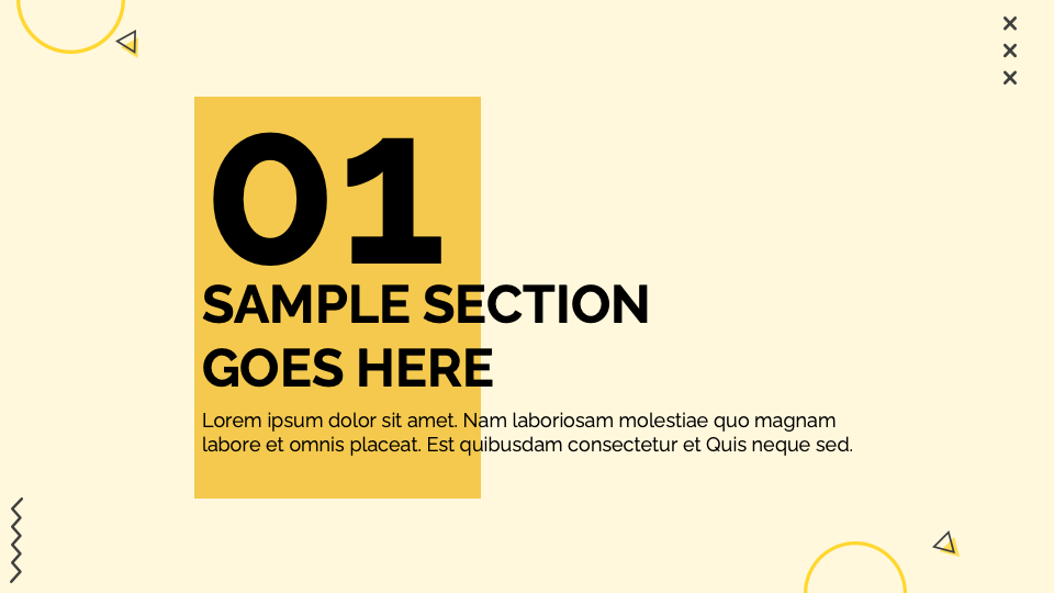 Minimal Yellow Presentation for Google Slides and PowerPoint