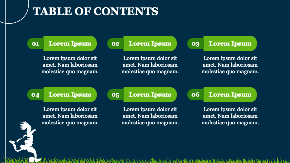 Free Soccer Field Presentation Theme for Google Slides and PowerPoint