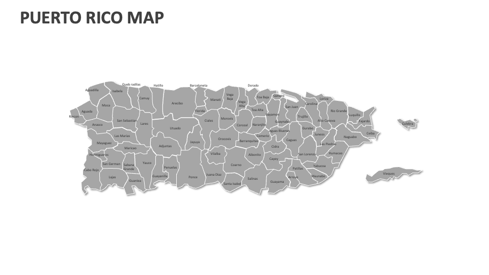 Puerto Rico Map for Google Slides and PowerPoint - PPT Slides