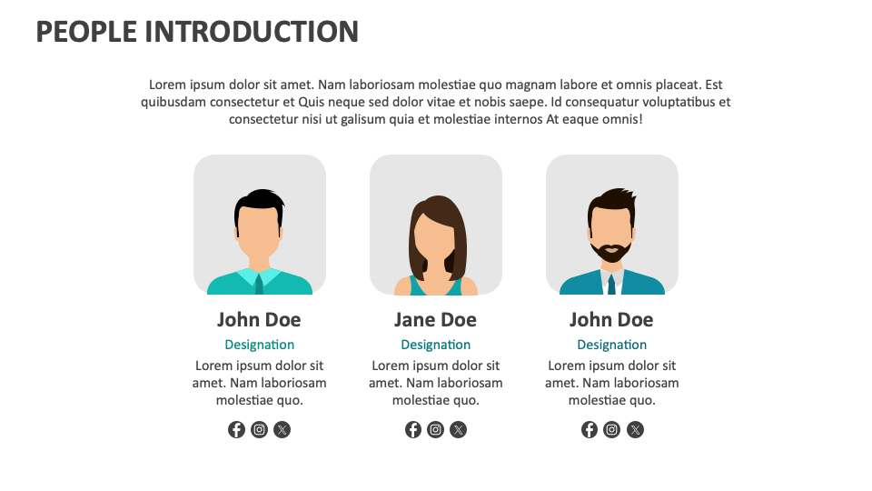 People Introduction Template for Google Slides and PowerPoint - PPT Slides