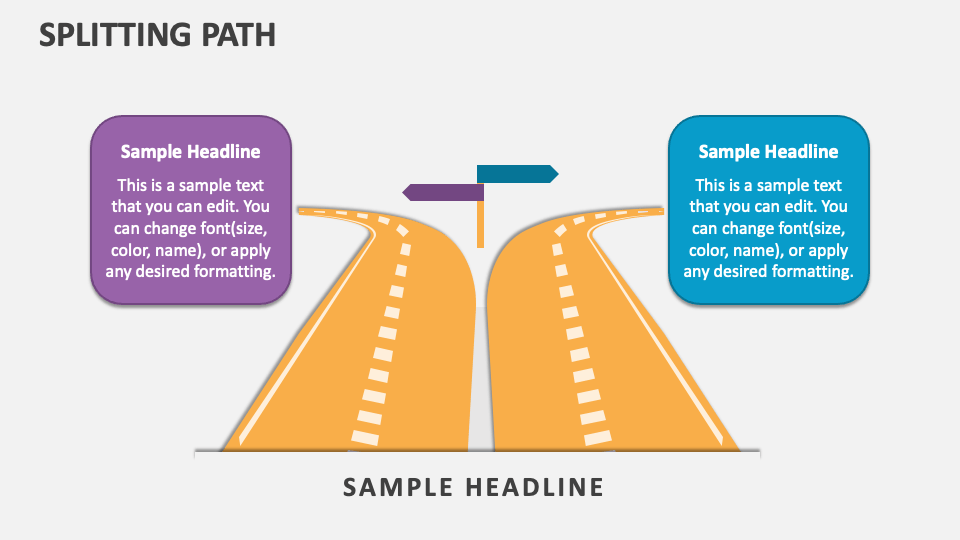 Splitting Path PowerPoint and Google Slides Template - PPT Slides
