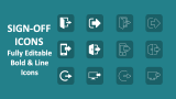 Sign-off Icons for Google Slides and PowerPoint