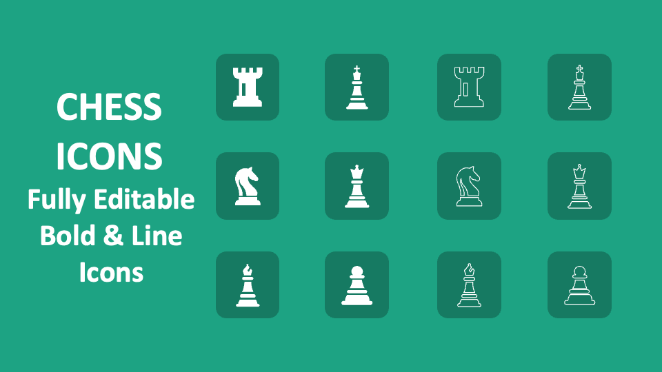 Chess Icons for Google Slides and PowerPoint