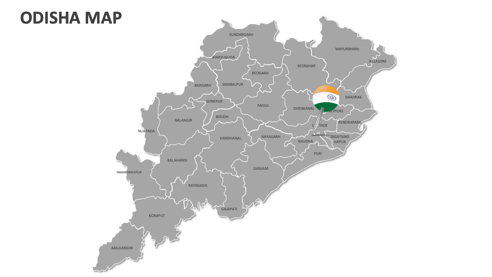 Odisha Map for Google Slides and PowerPoint - PPT Slides
